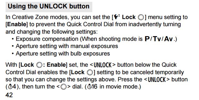60d unlock button - Canon Community