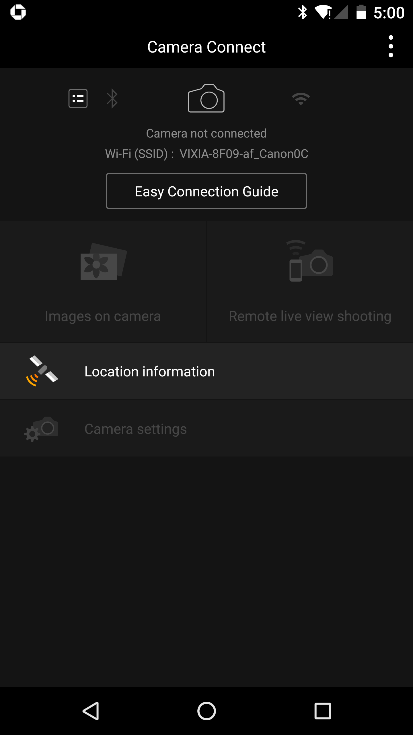 RF70 WiFi camera registration from Android - Canon Community