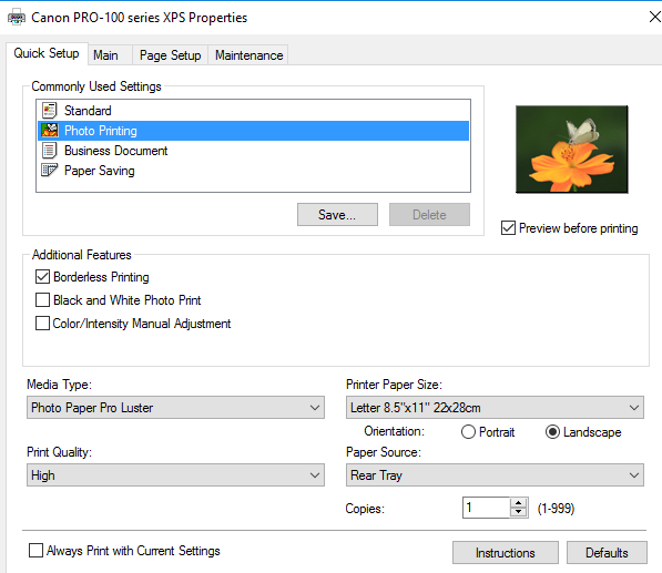 Brand-new Canon PRO-100 prints all blues very purp... - Canon Community