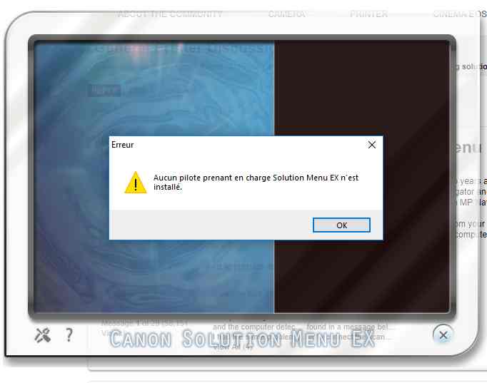 A driver supporting solution menu ex is not instal... - Page 3 - Canon ...