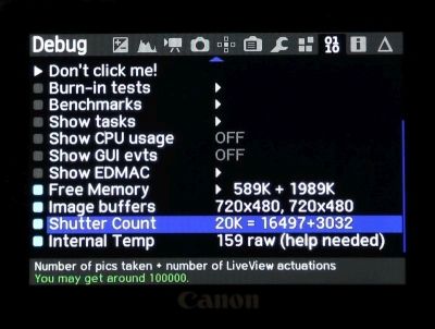 Shutter Count - Canon Community