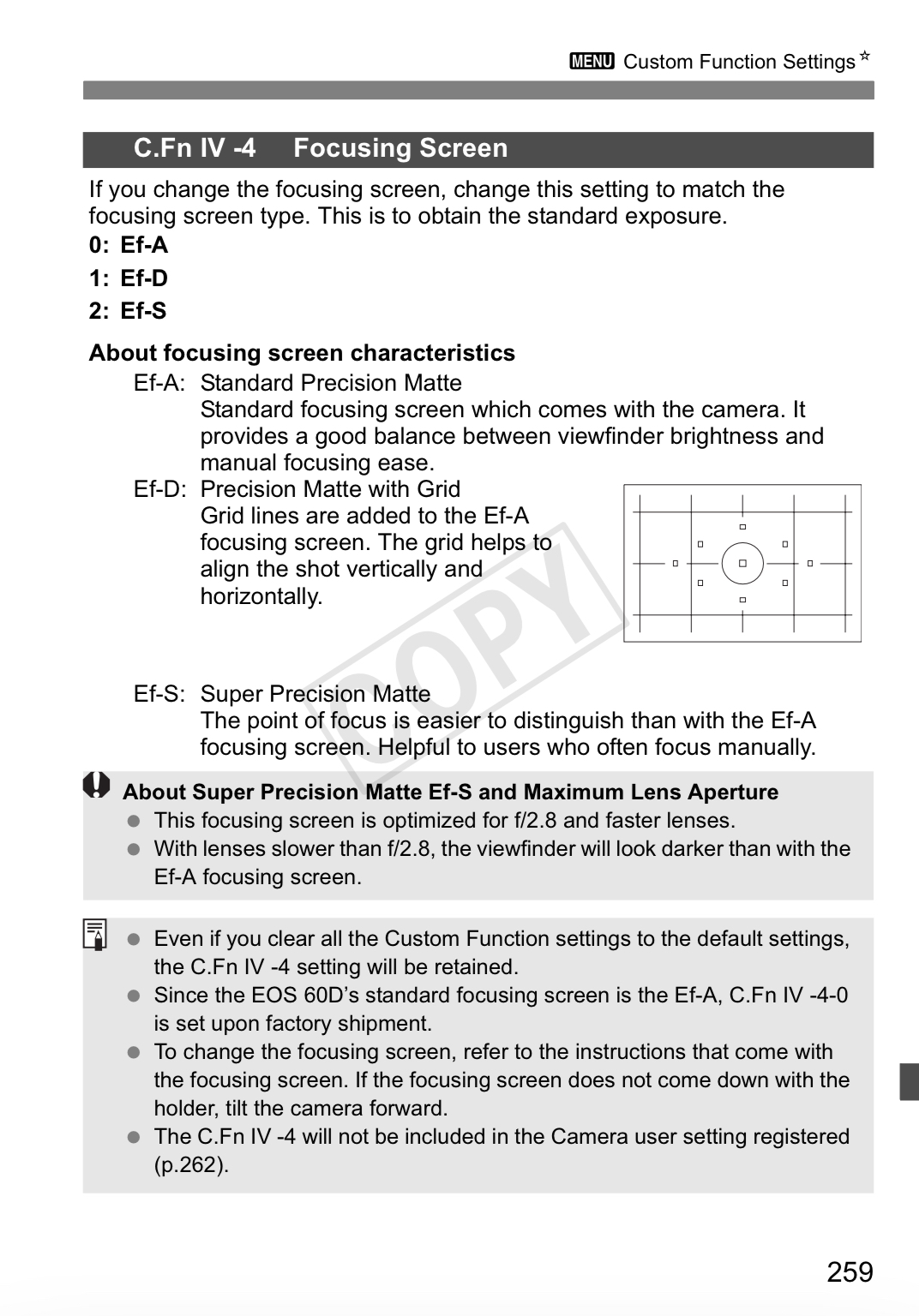 Split Focusing Screen for Canon 60d? - Canon Community