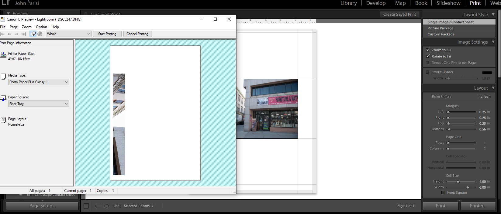 unable to print 4x6 Pro 100 from Lightroom Classic... - Canon Community