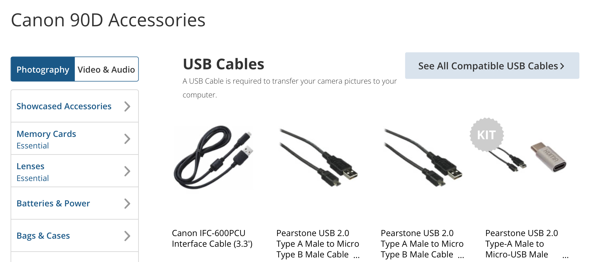 90d USB Cord - Canon Community