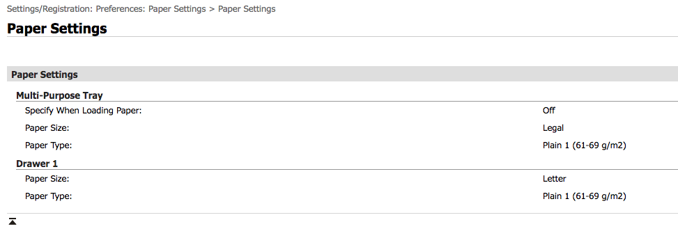 MF644cdw - setting up the default paper tray - Canon Community