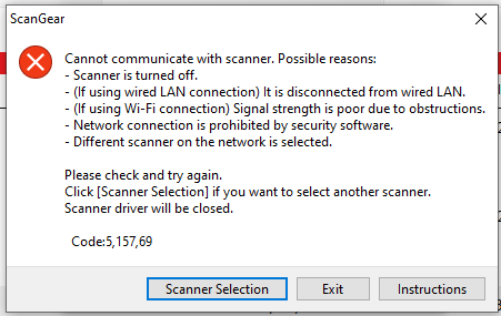 PIXMA TS6220 scanner communication error - Canon Community