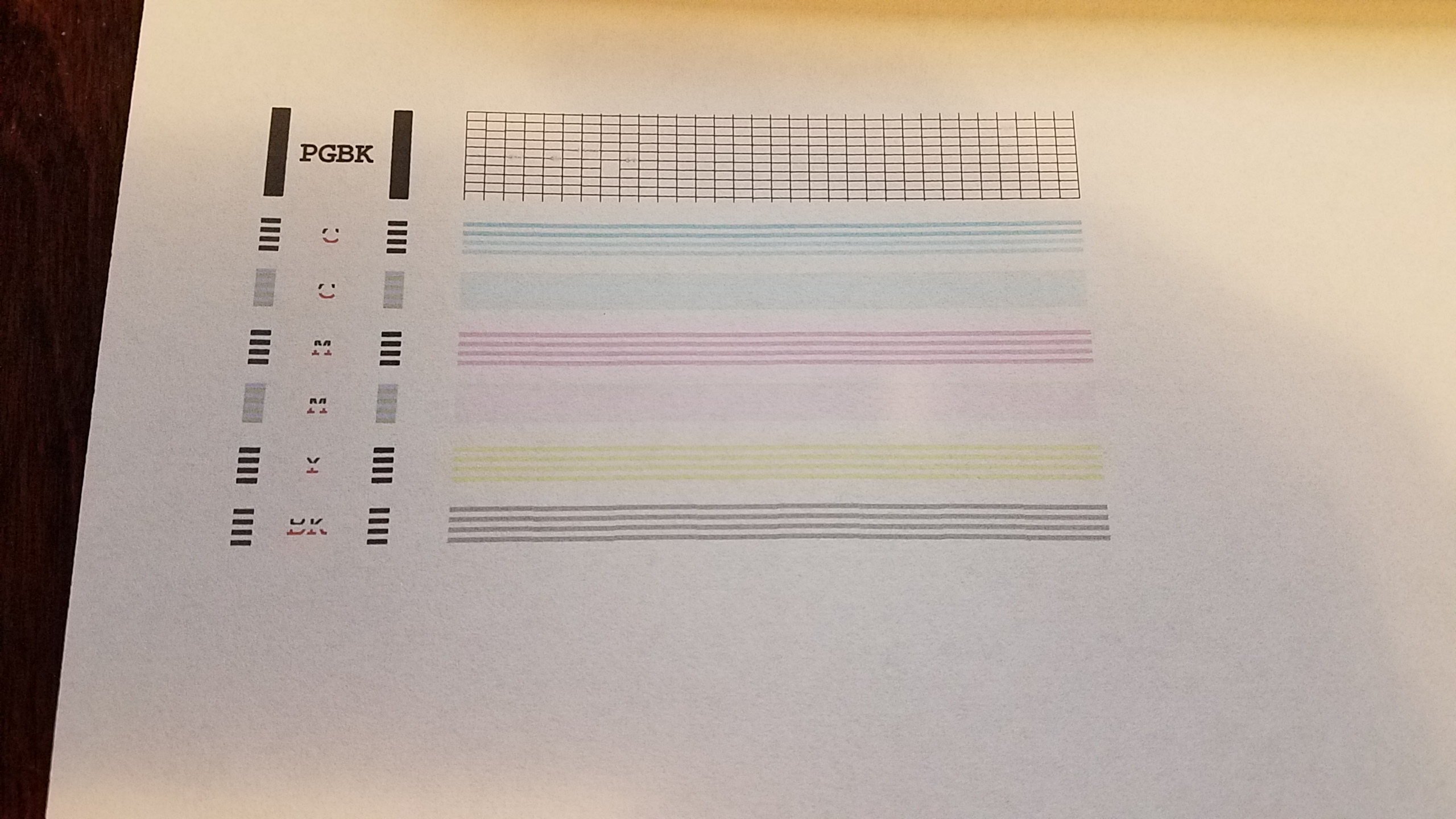 White lines when printing in color only. - Canon Community