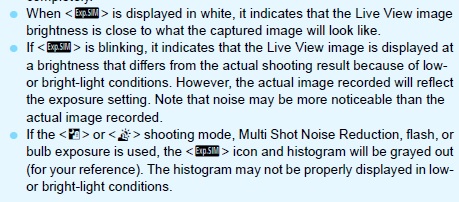 Exposure simulation and lines on Live View - Canon Community