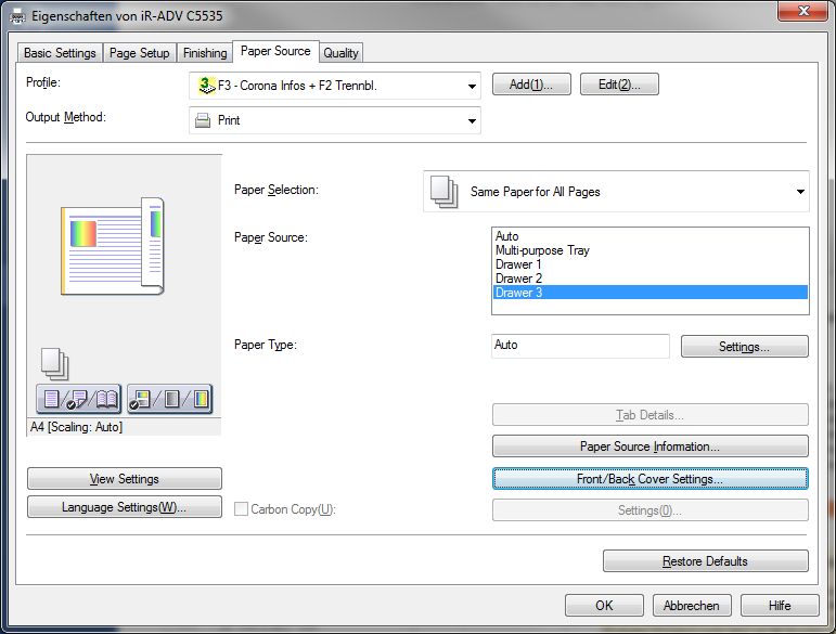 Print separator pages for each print job (i.e. eac... - Canon Community