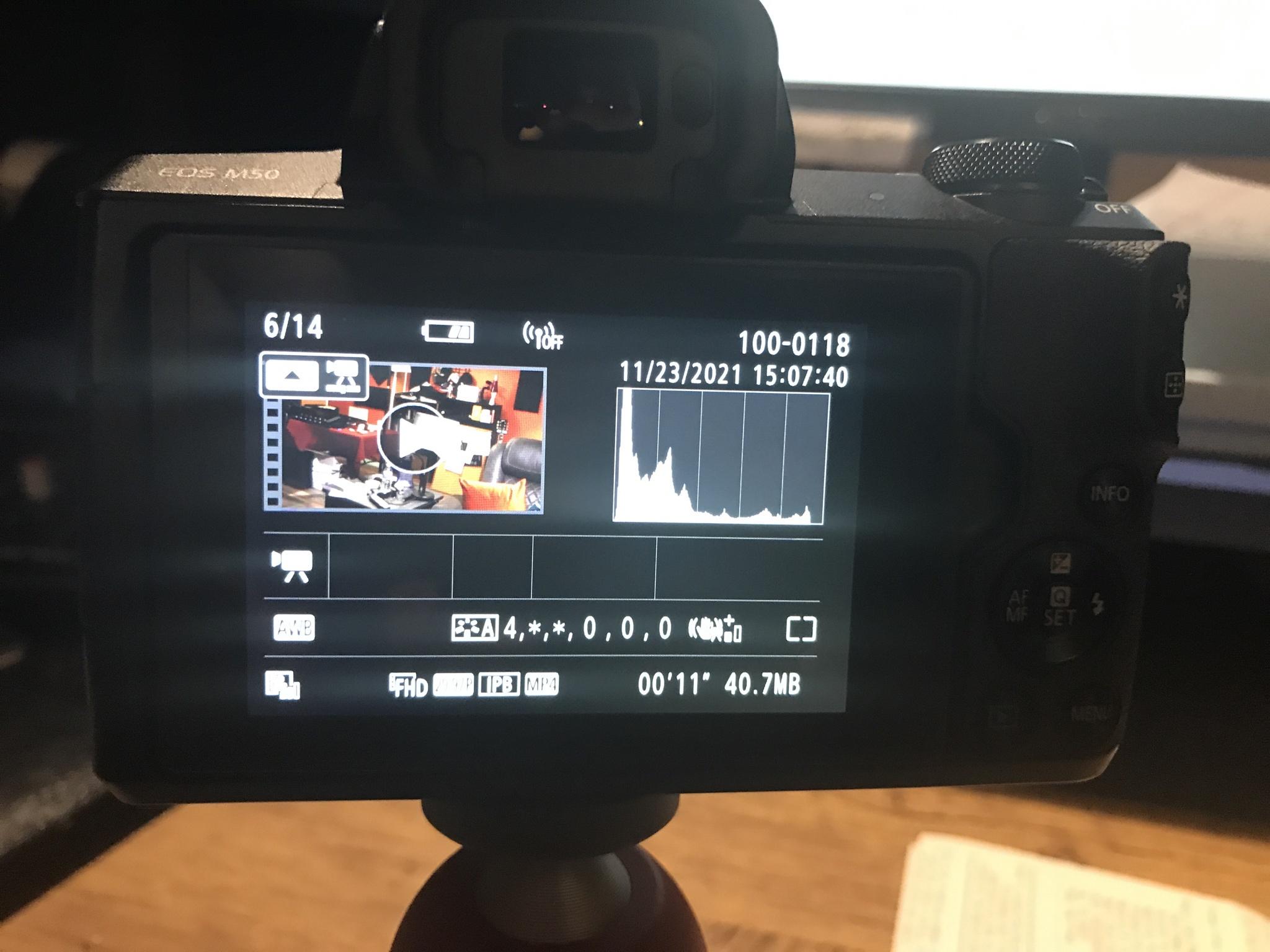 Solved: M50 playback screen defaults to a weird screen wit... - Canon ...