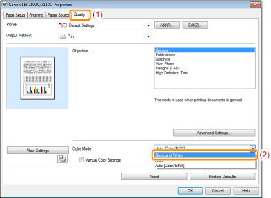How to print color text as black text with Canon M... - Canon Community