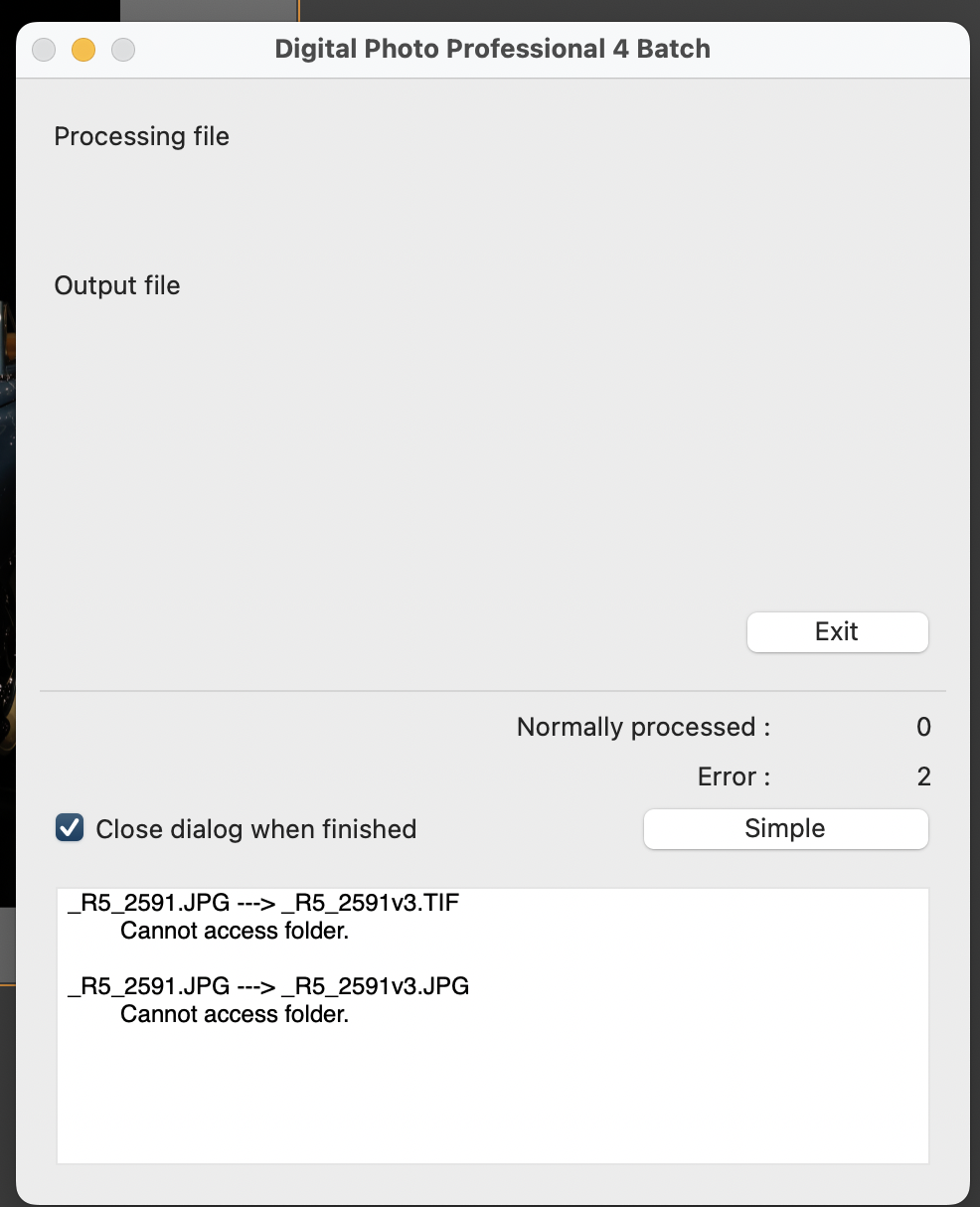 Solved: DPP won't save or convert RAW photo to a file fold... - Canon ...