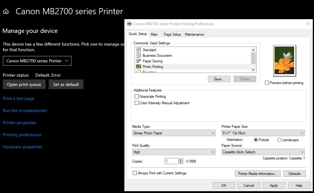 MAXIFY MB2720 Borderless Photos - Canon Community