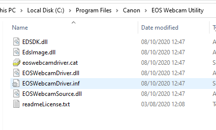 EOS Webcam Utility no longer working - Canon Community