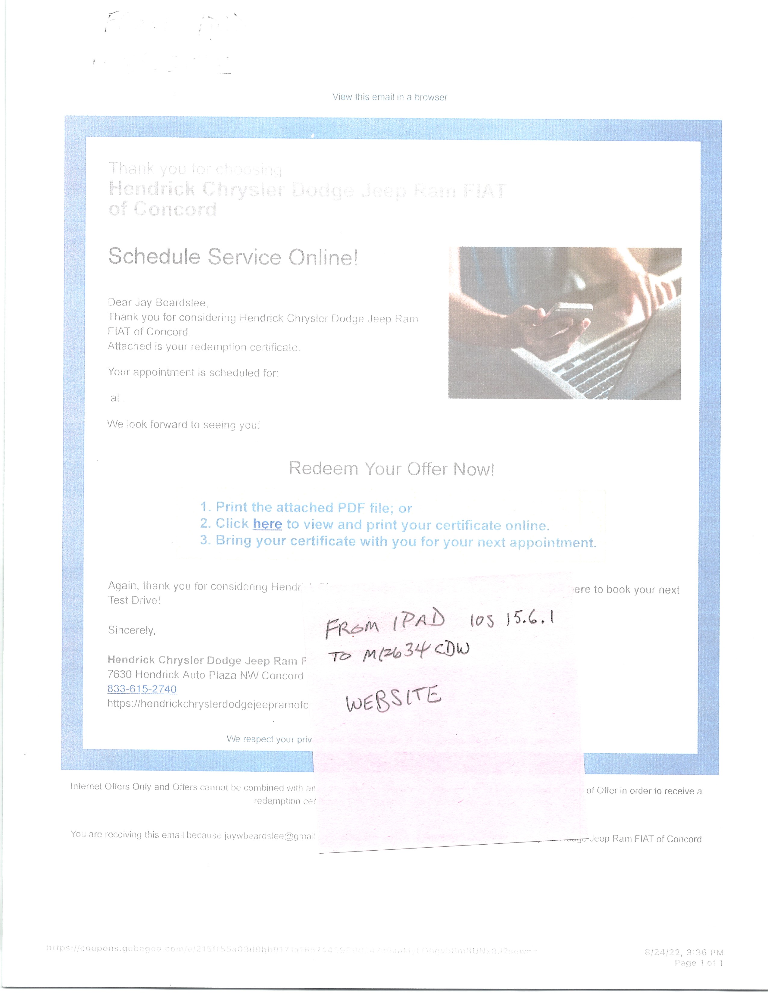 Solved: imageCLASS MF634Cdw Faint Printing on iOS Devices - Canon Community