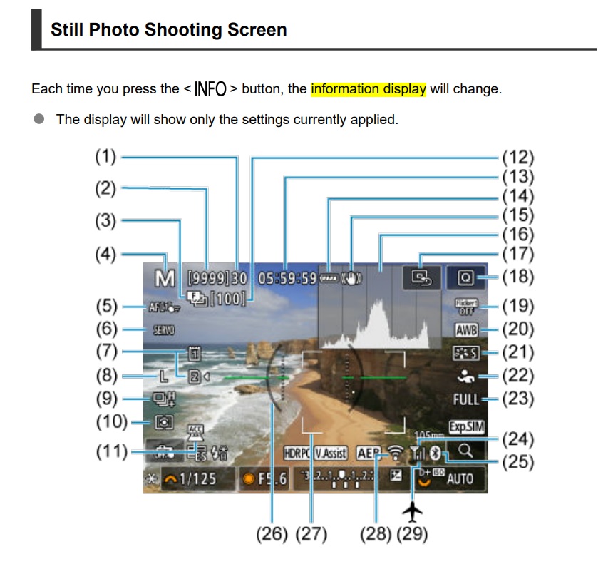 Solved: EOS R3 Help identifying a specific icon - Canon Community