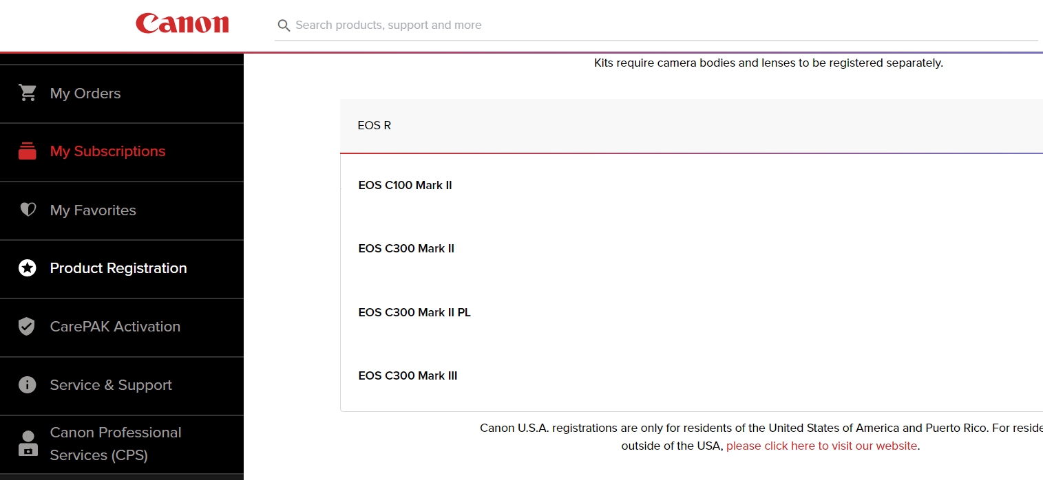 Solved: EOS R Body Not Available For Registration - Canon Community