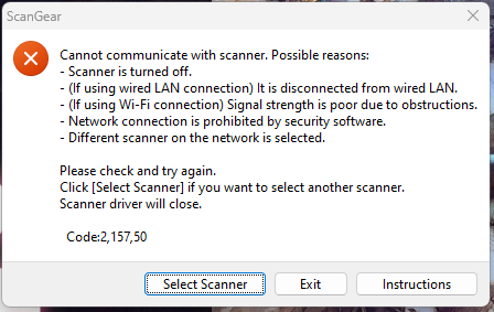 PIXMA TS6420a "Cannot Communicate with Scanner" Er... - Canon Community