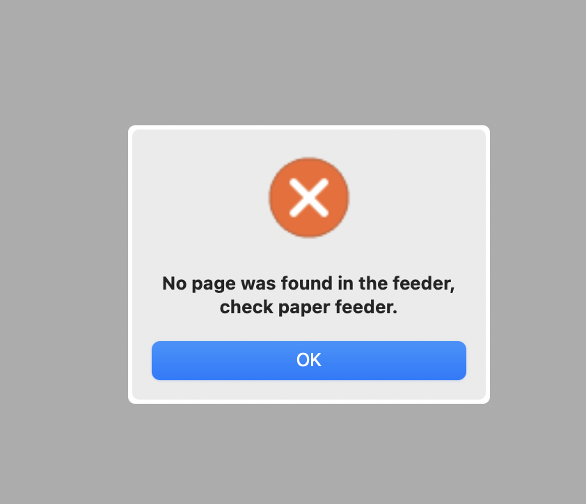 imageFORMULA R40 -"No page found in the feeder, ch... - Canon Community