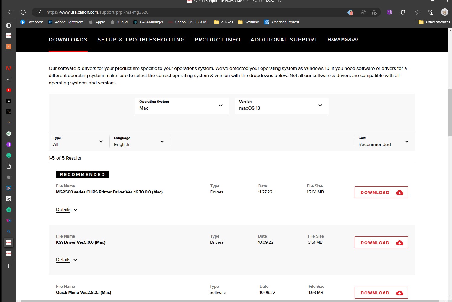 PIXMA MG2500 Series Drivers Needed - Canon Community