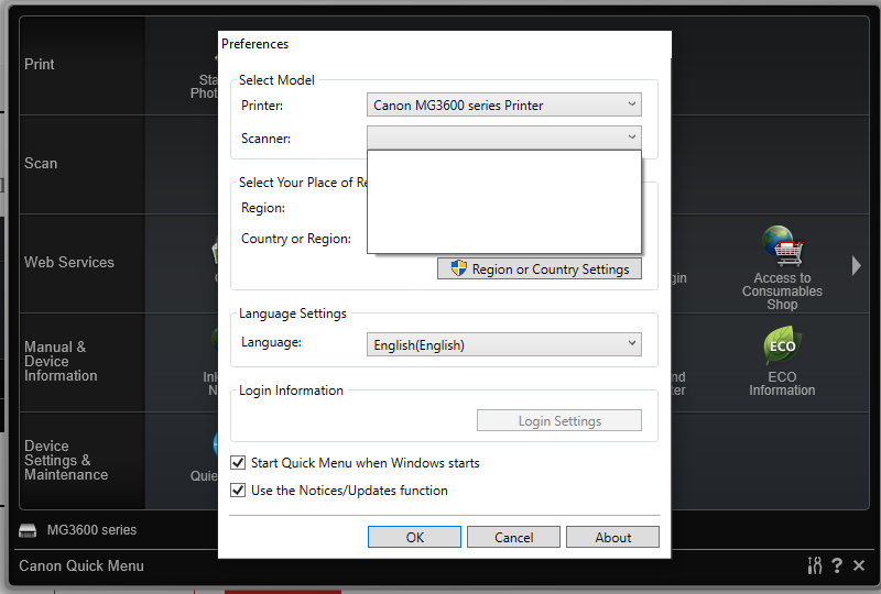 PIXMA MG3650S Scanner Not Available in Quick Menu - Canon Community