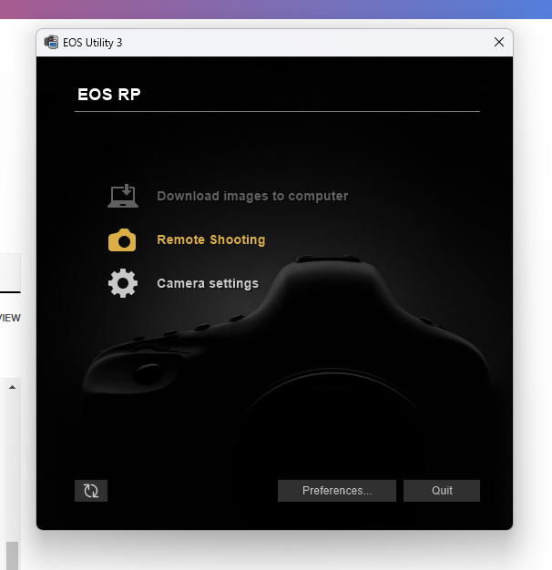 Eos R Cannot Connect Via Wifi To Eos Utility Win Canon Community