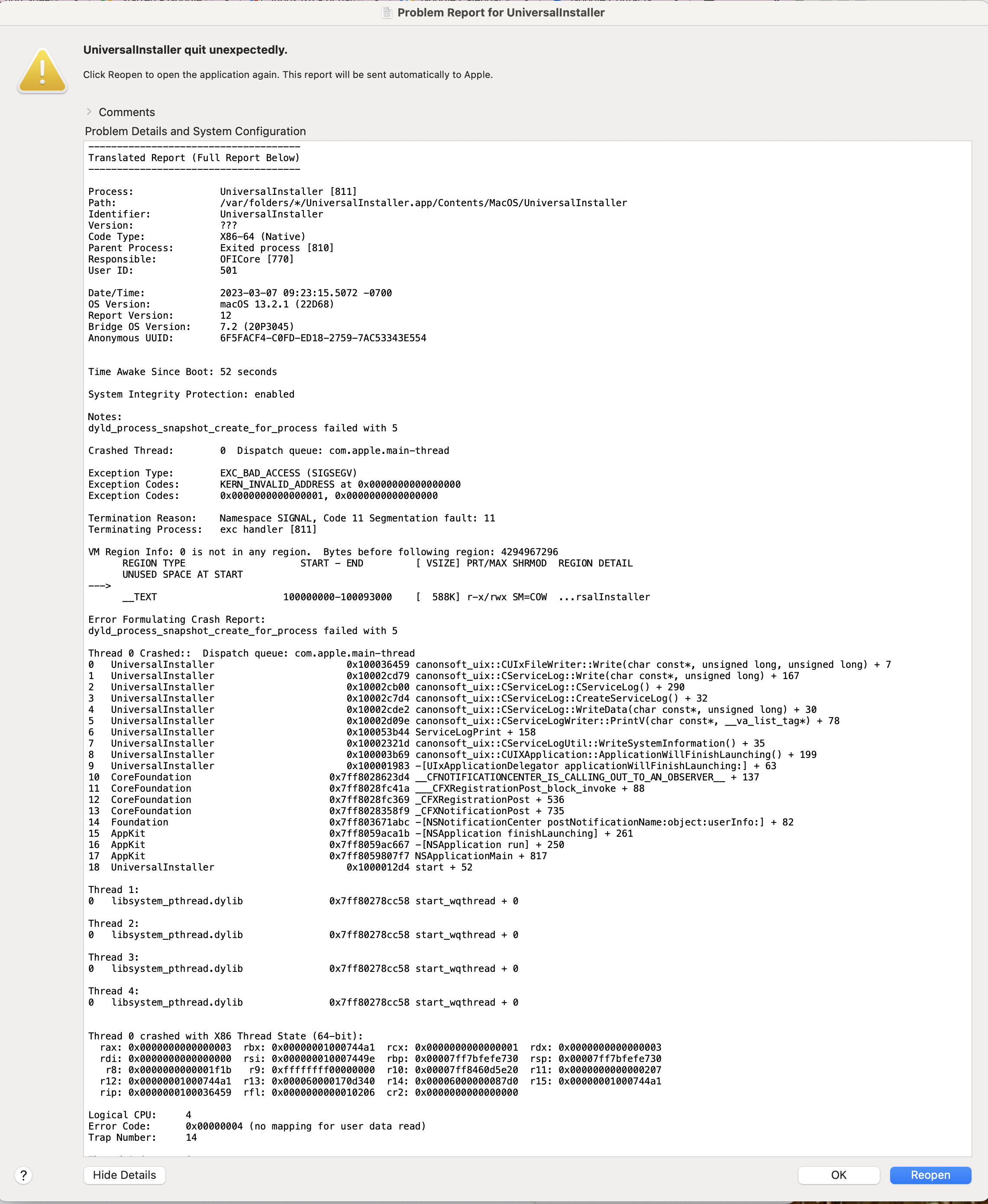 Solved: EOS Utility & DPP universal installer quit unexpec... - Canon ...