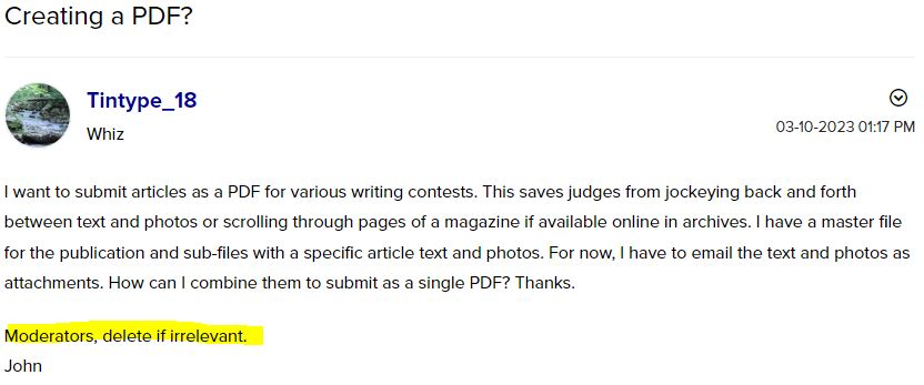 PDF Forum Posts Deleted - Canon Community