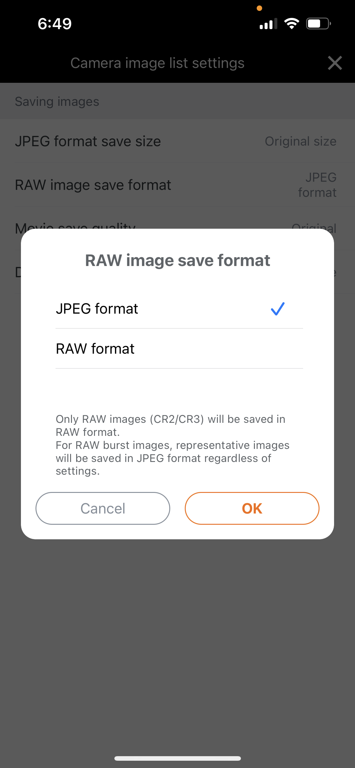 Solved: Canon connect app, how to download only JPEG image... - Canon ...