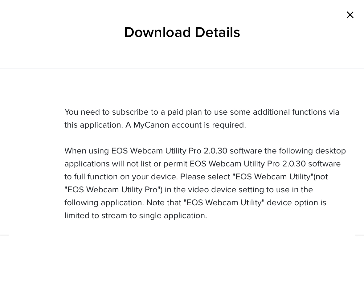 How to Get EOS Webcam Utility Pro to Work with my ... - Canon Community