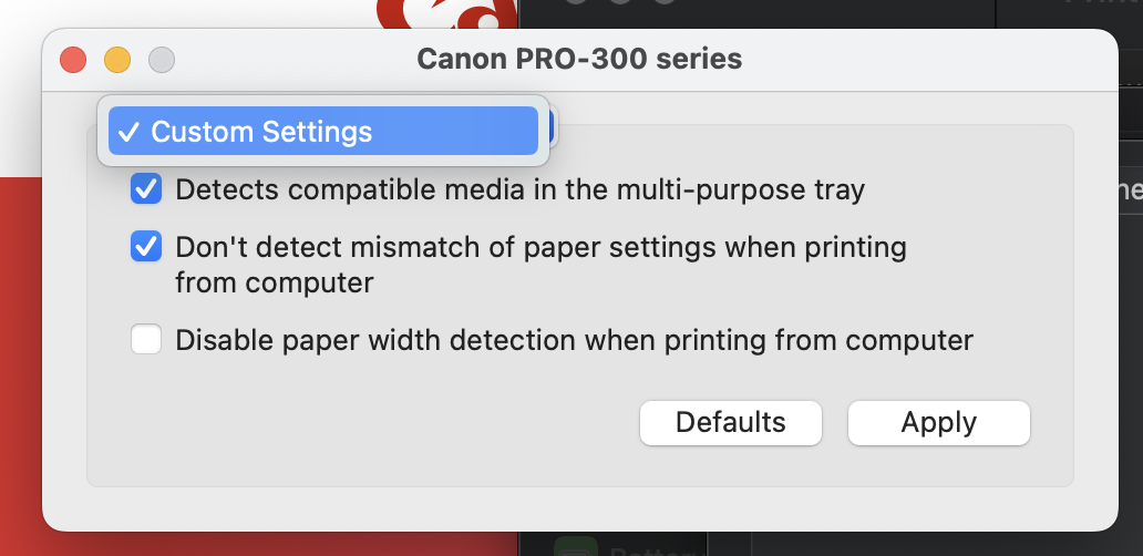 PRO-300 printer utility missing functions - Canon Community