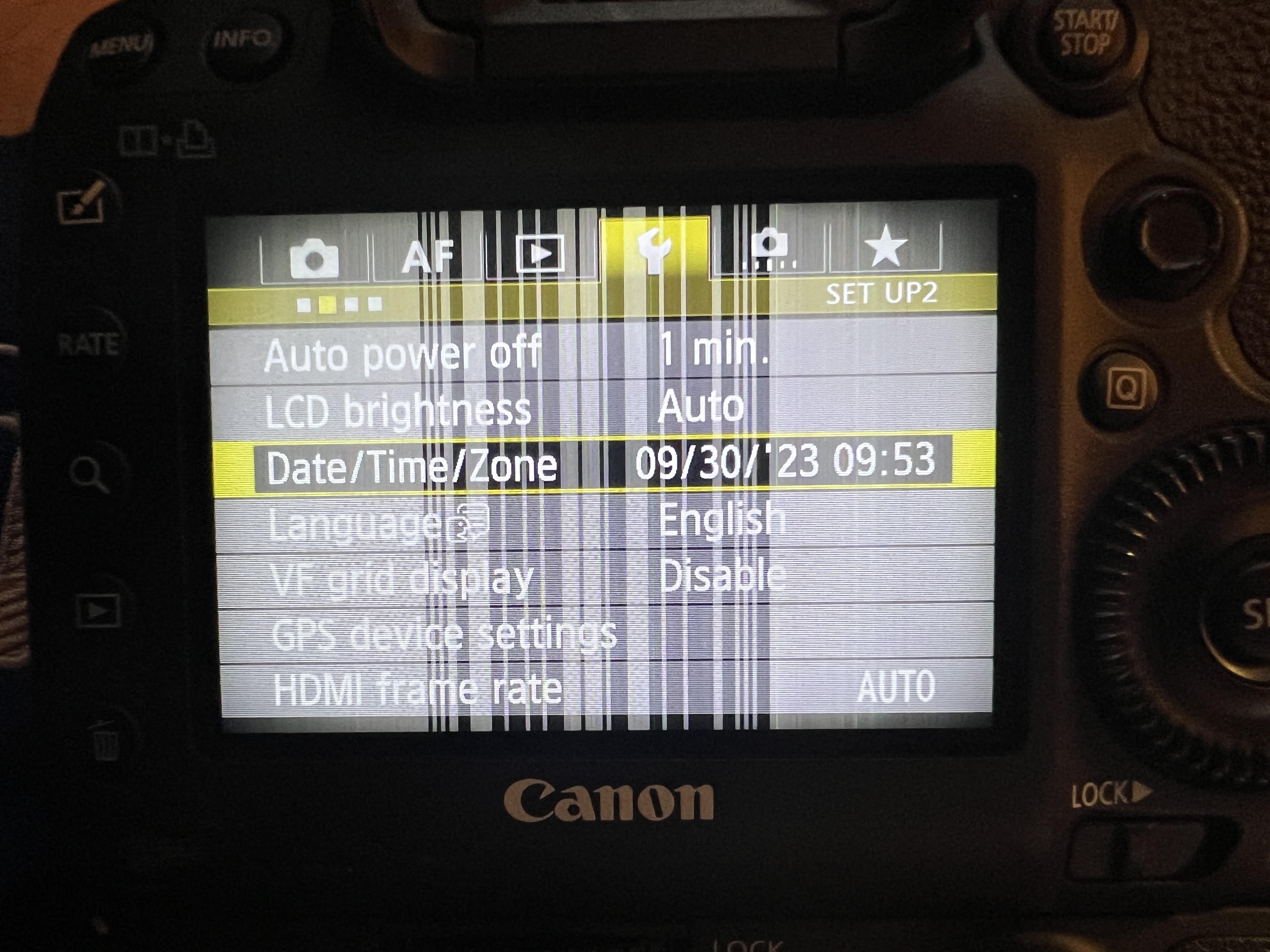 Canon5D Mark3 Display Erratic - Canon Community