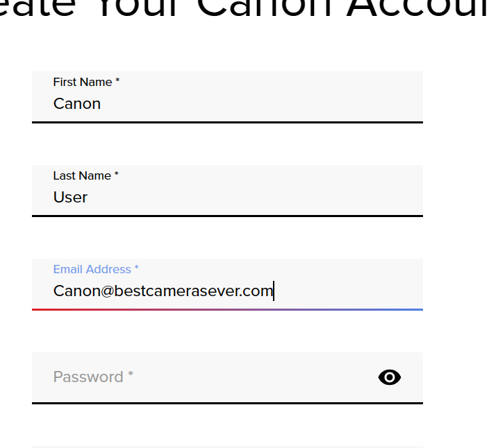 Invalid Email Address Message When Trying to Regis... - Canon Community