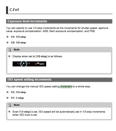 Solved: R5 is only allowing me to select whole ISO stops - Canon Community