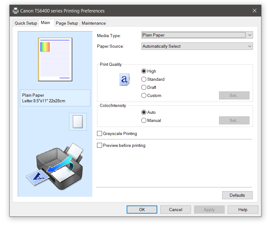 Canon TS6420a grid lines in print - Canon Community