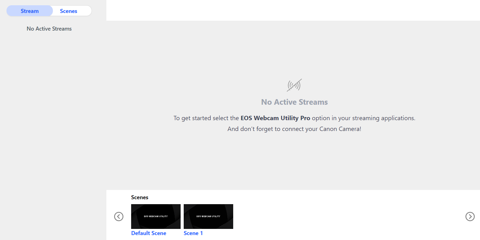 EOS Webcam Utility Pro only shows logo screens ins... - Canon Community