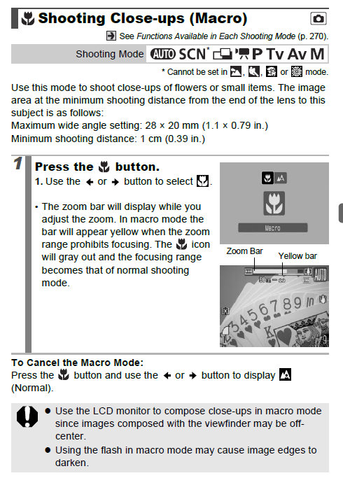 Poor focus on close up photos SX280HS - Canon Community