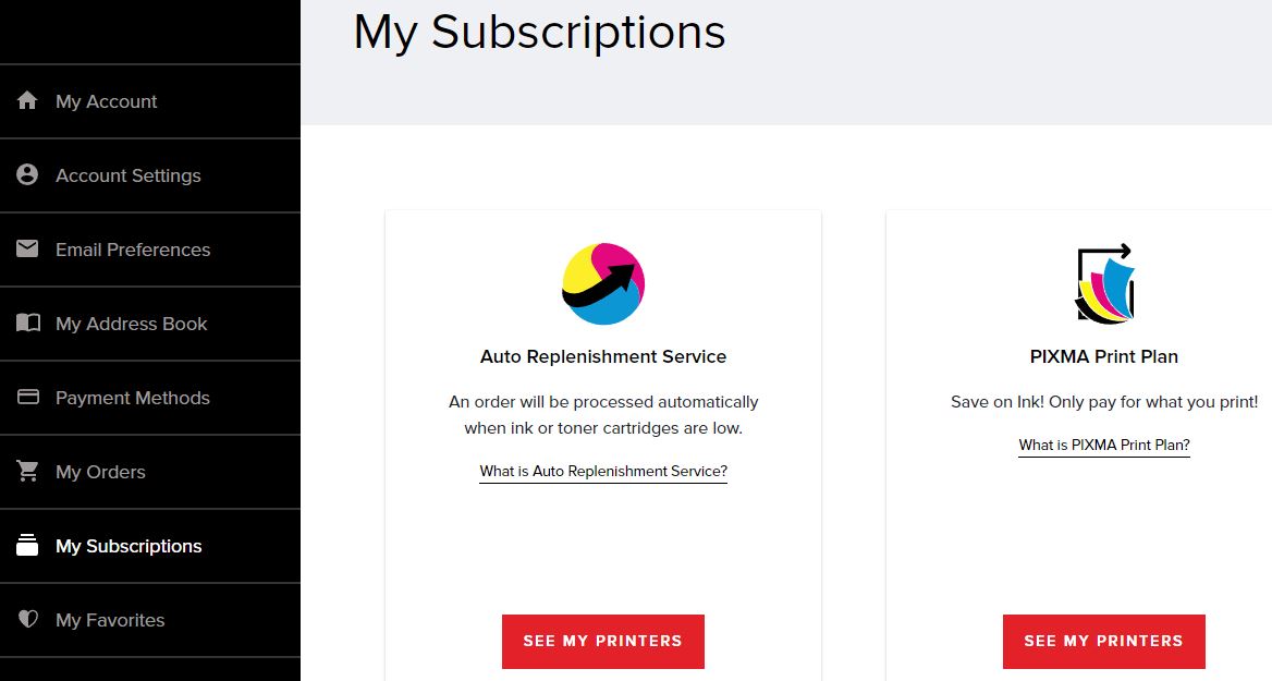 Ink Program Enrollment - Canon Community