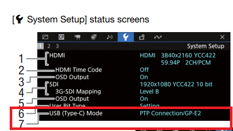 XF605 "USB (Type-C) Mode" greyed out - Canon Community