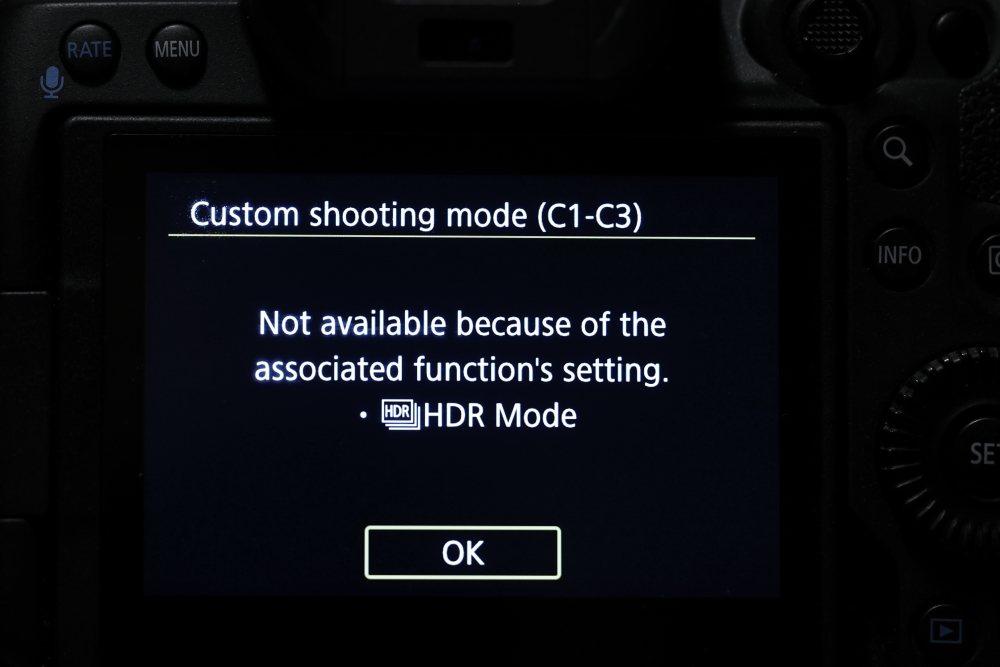 EOS R8 Custom functions as default for HDR - Canon Community