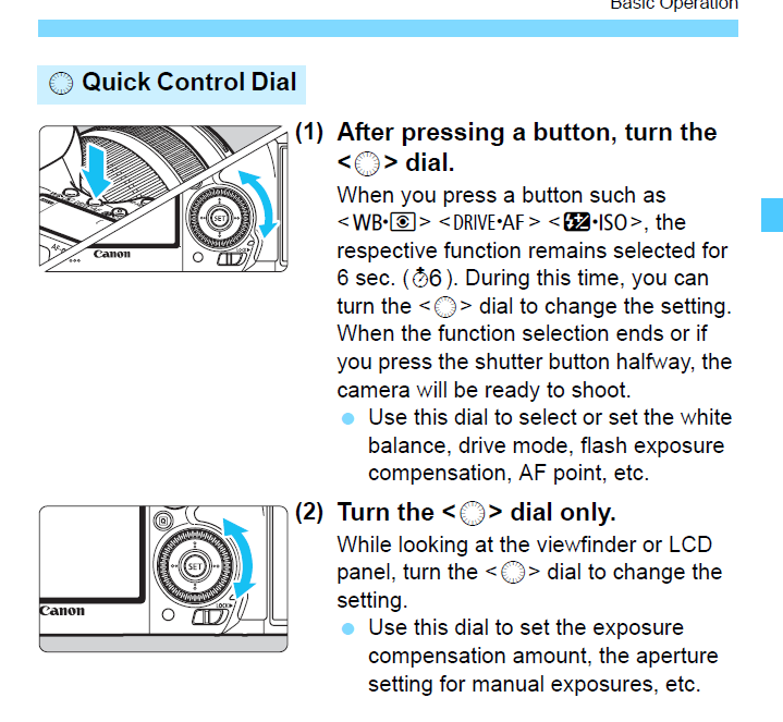 Program 2 Buttons to Exposure Compensation - 7D Ma... - Canon Community