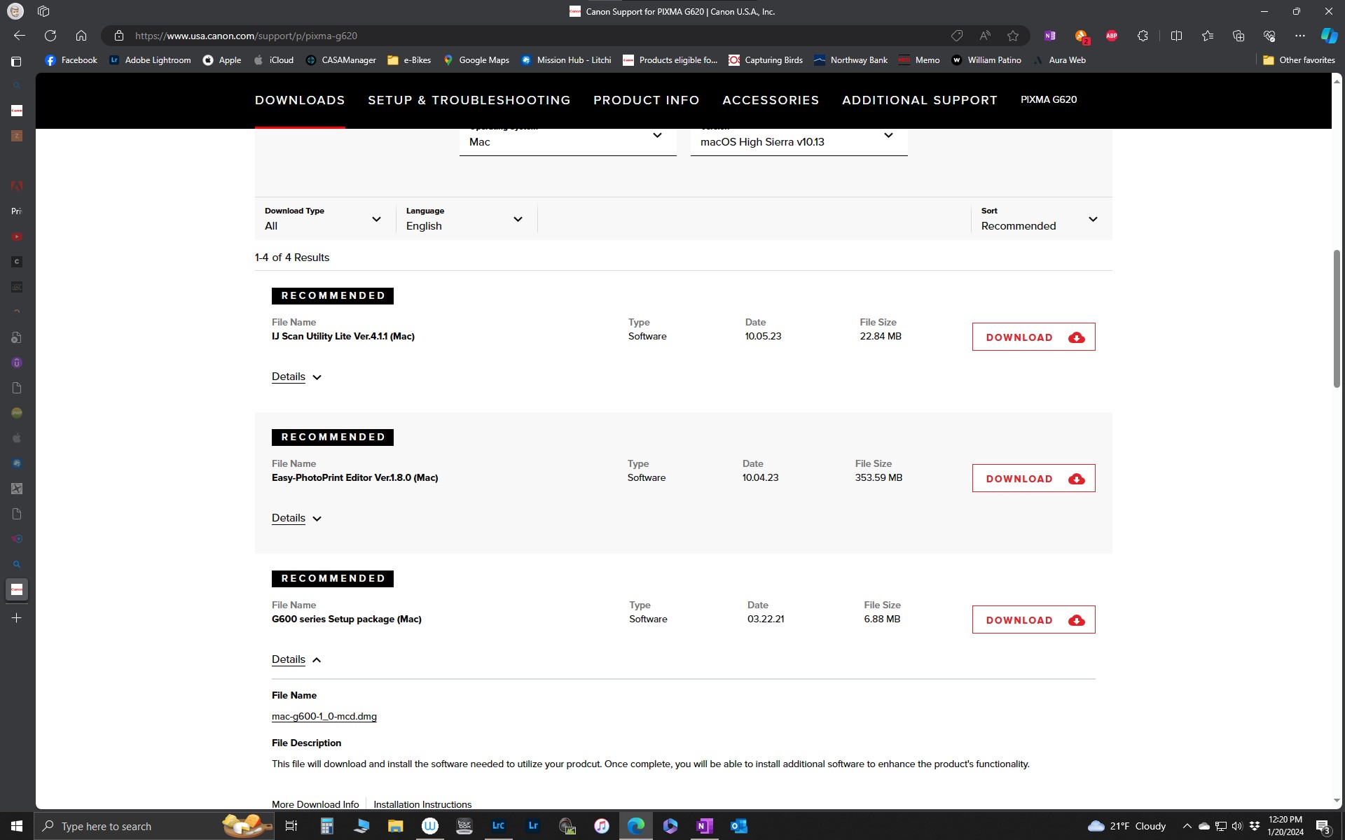 PIXMA G620 - Borderless Print Options for Mac - Canon Community