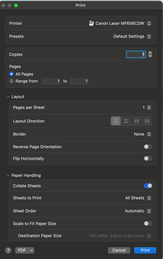 Setting Two-Sided/Duplex Printing per Job | MF656C... - Canon Community