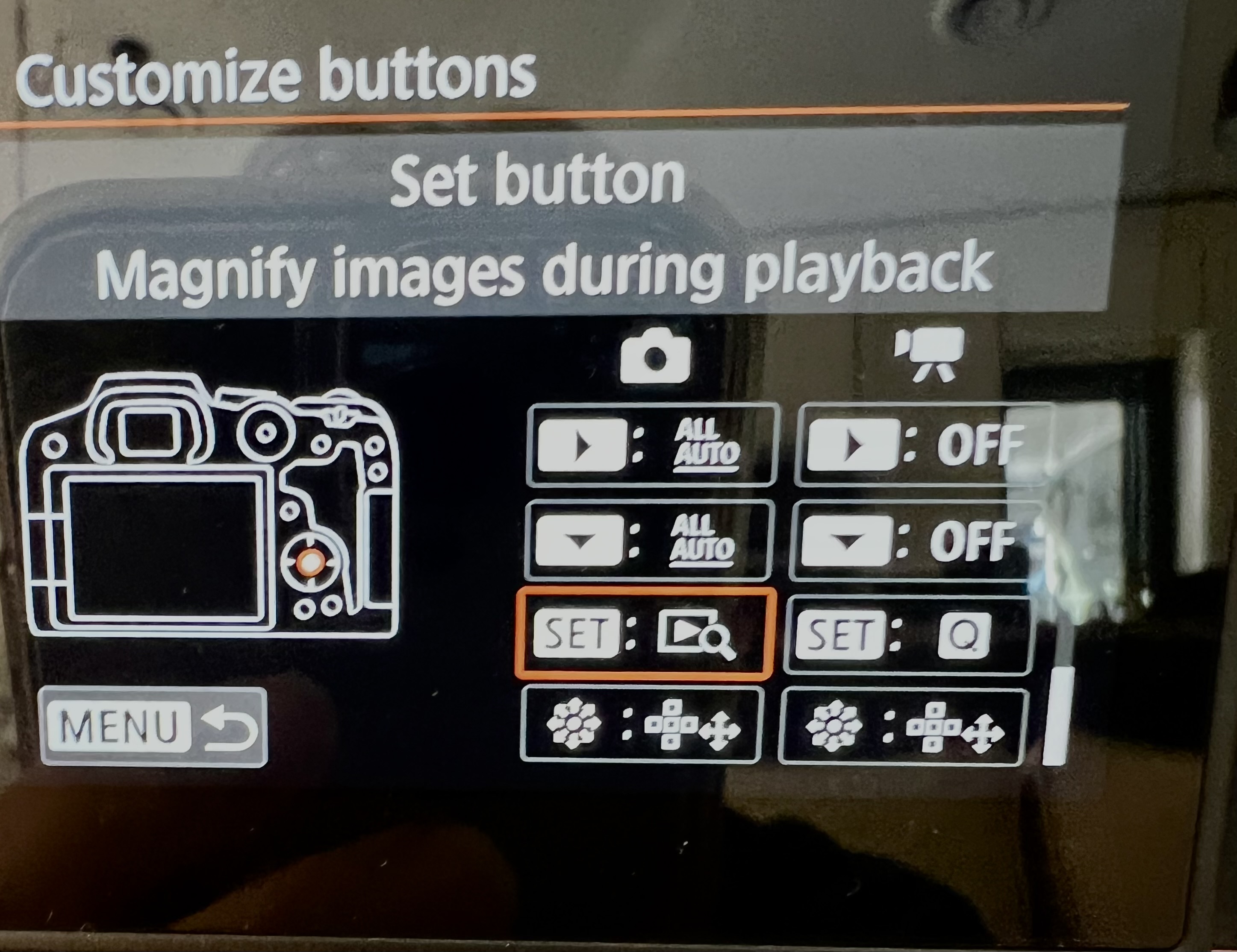Canon R7 customization SET button - Canon Community