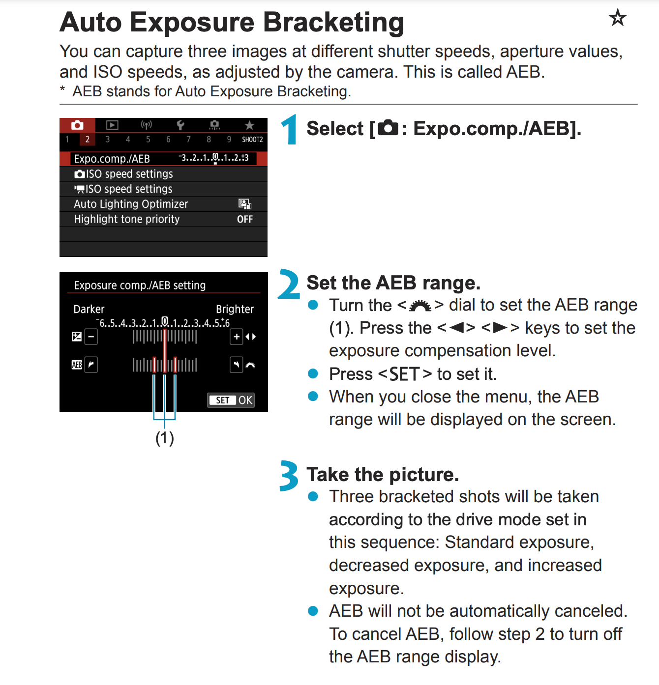 EOS M6 Mark II AEB Bracketing issue - Canon Community