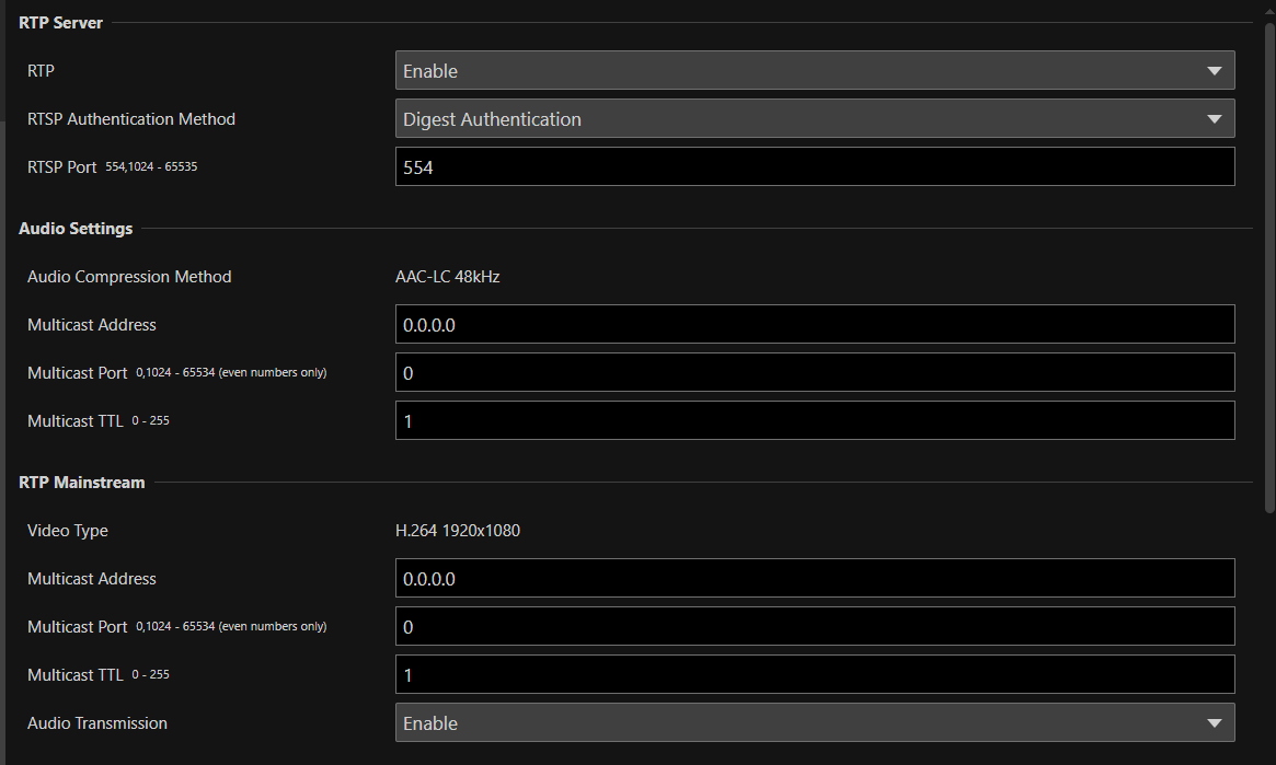 CR N300 RTP Server setup help - Canon Community