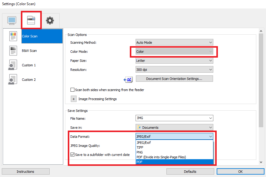 Solved: MF656Cdw How to Scan Color to PDF - Canon Community