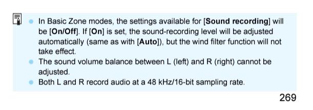 EOS 70D sound recording options - Canon Community