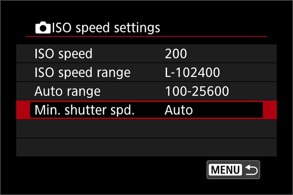 Solved: Minimum shutter speed setting - Aperture priority ... - Canon Community