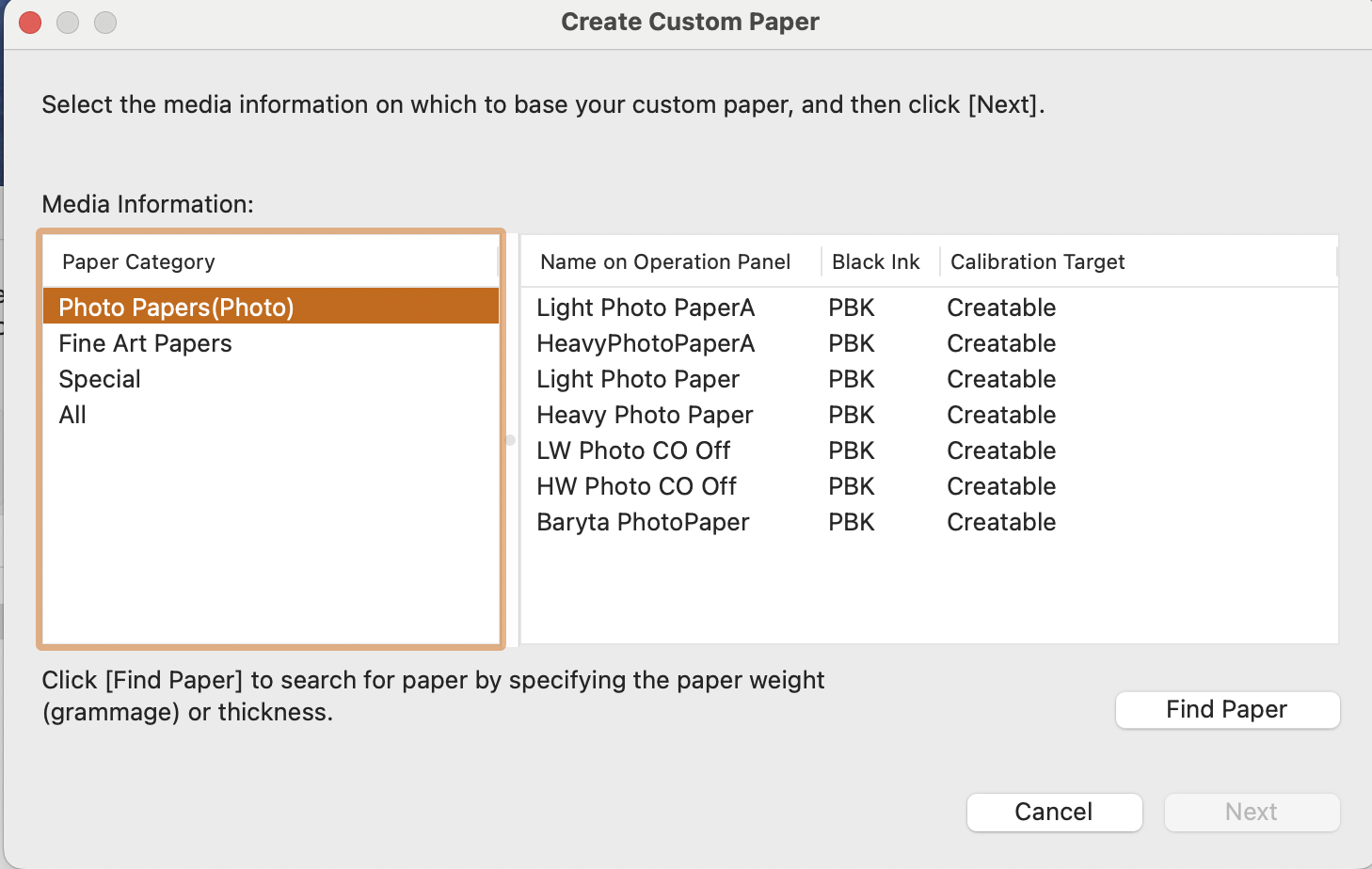 Creating custom media for imagePROGRAF PRO-1000 - Canon Community